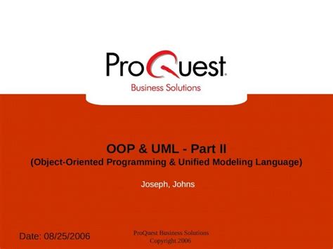 Ppt Uml Unified Modelling Language And Oop Object Oriented