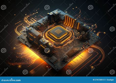 Cpu Inside The Chip Concept Stock Image Cartoondealer Com