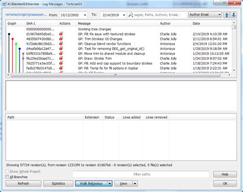 How Can I Narrow TortoiseGit Log S Commit List To ONLY One Specific Branch Blender