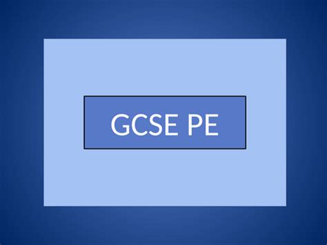Gcse Pe Lesson 1 Introduction To The Course Teaching Resources