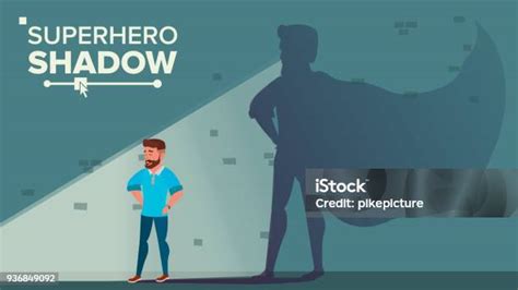 실업가 슈퍼 히어로 그림자 벡터입니다 성공적인 슈퍼 히어로 사업가입니다 성과 승리입니다 동기 부여 리더십 도전 개념입니다 플랫