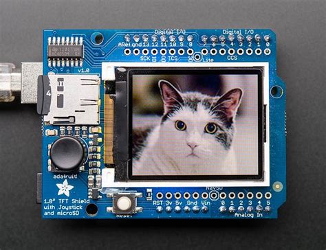 1 8 tft shield w joystick adafruit shield compatibility guide