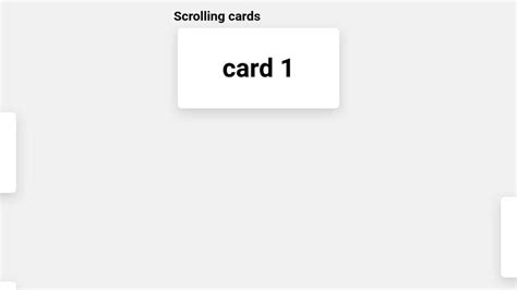 Scrolling Cards