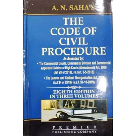 A N Sahas The Code Of Civil Procedure CPC By Premier Publishing Company Volumes Buy