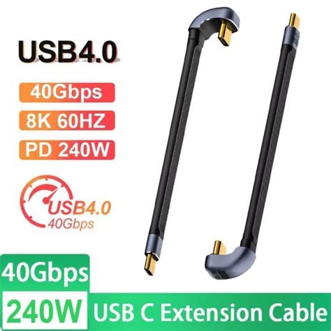 Flexible 40gbps Usb4 0 Cable 8k 60hz Pd 240w Data Cable Extension Line Eur 11 38 Picclick Fr