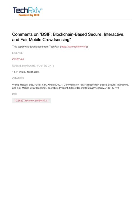 pdf comments on “bsif blockchain based secure interactive and fair