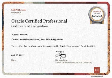 Jugnu Kumar On Linkedin Oraclecertified Java8 Javadevelopers Lti