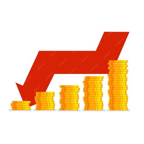 Premium Vector Down Arrow Stocks Graph World Financial Crisis Price