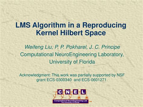 ppt lms algorithm in a reproducing kernel hilbert space powerpoint