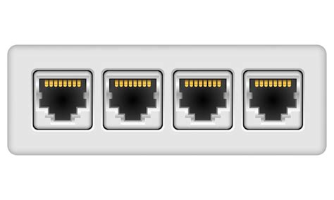 Premium Vector Lan Connector For Internet Transmission Vector Illustration
