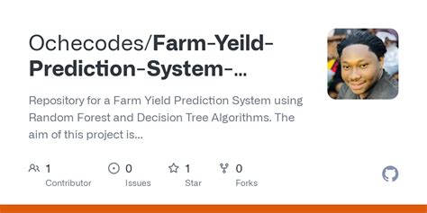 Github Ochecodesfarm Yeild Prediction System Using Machine Learning