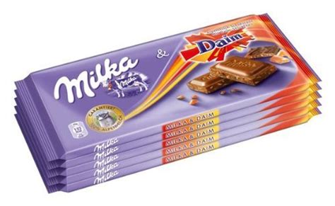 Шоколад Шоколадная плитка Milka And Daim Милка Дайм Германия 5 шт х 100 г купить с