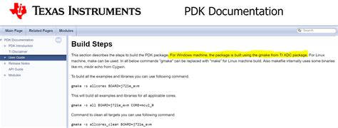 TDA VMXEVM Build PDK Examples In Windows Processors Forum Processors TI E E Support Forums