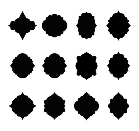 Premium Vector Decorative Ornamental Shape Set Design