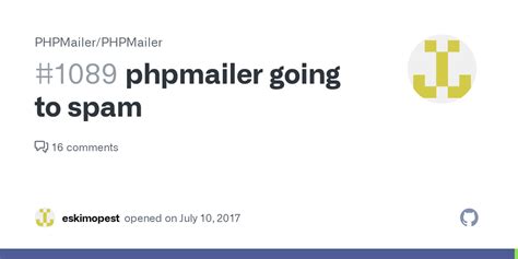 Phpmailer Going To Spam Issue PHPMailer PHPMailer GitHub