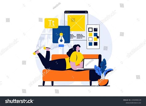 Ui Ux Design Concept People Scene Stock Illustration 2192006129