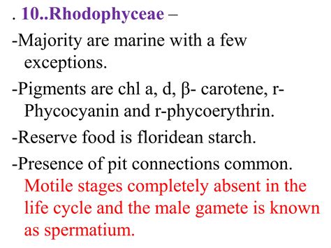 Classification Of Algae Ppt