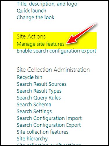 activate sharepoint server publishing infrastructure