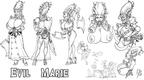 Rule 34 1girls Axe Axes Boobdan Carnevil Character Sheet Corset Curly Hair Dress Dual Wielding