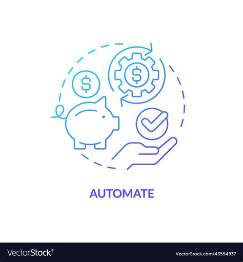 Automate Blue Gradient Concept Icon Royalty Free Vector