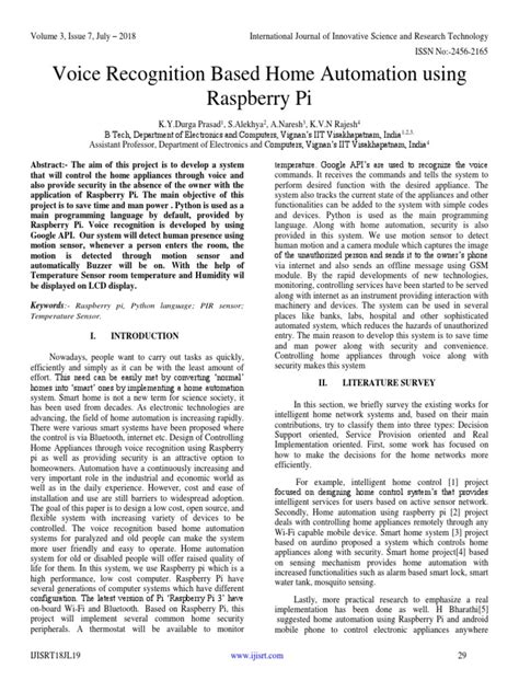voice recognition based home automation using raspberry pi download