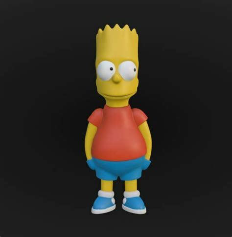 🗿 Bart Simpson 3d Printable Model・ Stl File For ・cults