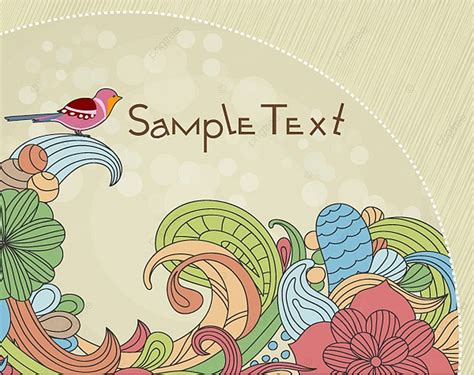 꽃 배경 벡터 일러스트 레이 션 템플릿 Psd 다운로드 디자인 자료 다운로드