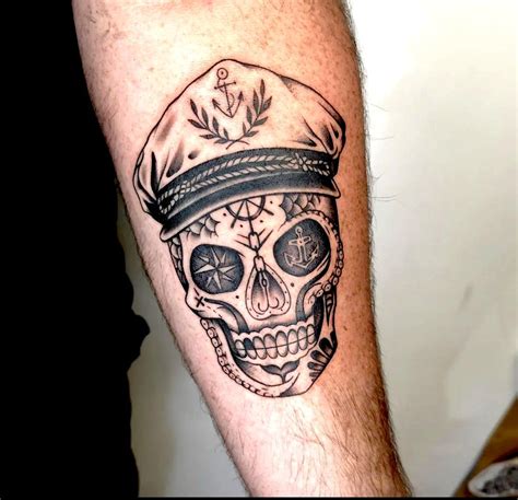 Marine Skull Tattoo