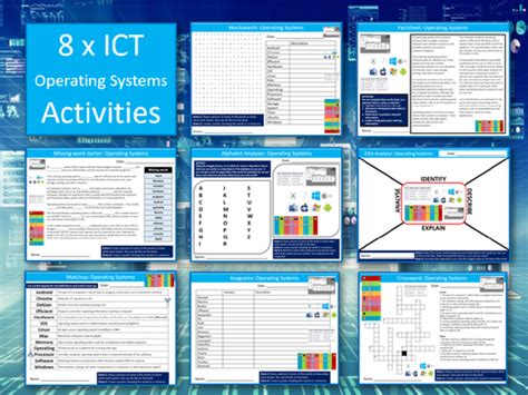 8 X Operating Systems Os Activities Ict Computing Keywords Ks3 Gcse Wordsearch Crossword Cover