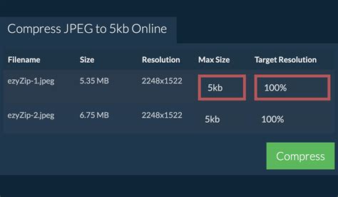 Compress JPEG To 5kb Online Fast EzyZip