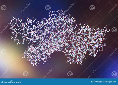 Anthrax Lethal Toxin Molecule Stock Illustration Illustration Of