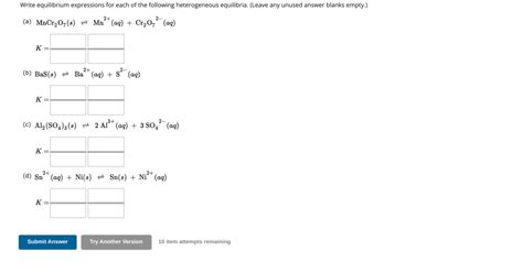 Solved Al2 So4 3 S ⇌2al3 Aq 3so42− Aq K Sn2 Aq Ni S ⇌sn