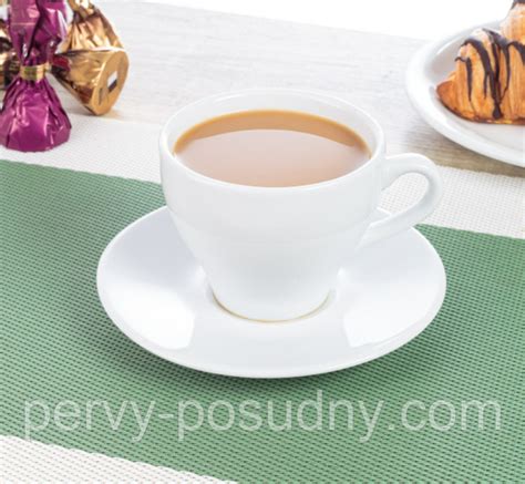 Чашки білі порцелянові з блюдцем Lubiana Paula 200 мл 6пар в уп продажа цена в Харькове