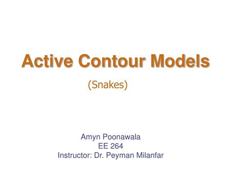 Ppt Active Contour Models Powerpoint Presentation Free Download Id 631359