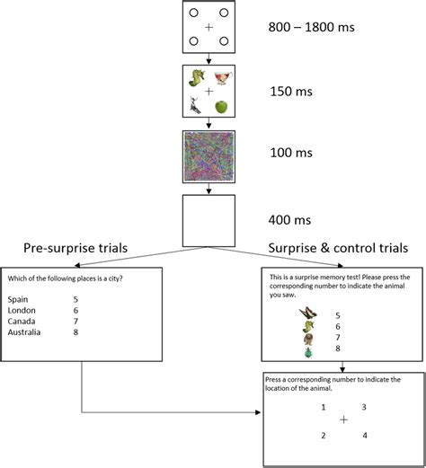 Example Of A Typical Trial Sequence In Experiments 2 4 The Target Was