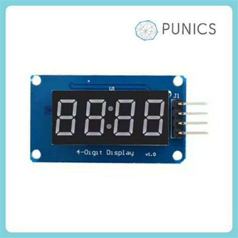 Jual Tm1637 Modul 4 Digit Digital Seven Segment Led Display Shopee Indonesia