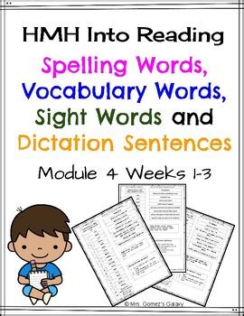 HMH Into Reading Nd Grade Module Spelling And Vocabulary Lists