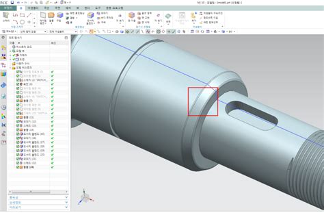 Ug Nx 동력전달장치 축 Ks 규격 적용 3차원 모델링 스냅링 자리 포함 실무 실습 전산응용기계제도기능사 기계설계산업기사 일반기계기사 자격증 실기시험 대비 가능 기술
