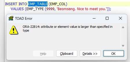 ORA 22814 Attribute Or Element Value Is Larger Than Specified In Type