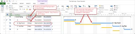 Scheduling A Task Interruption In Microsoft Project 2013