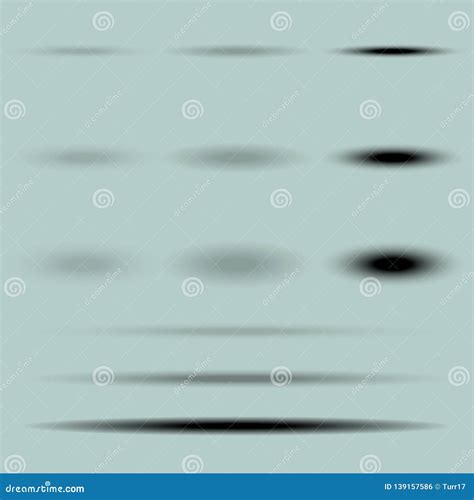 Set Of Vector Transparent Shadows Stock Vector Illustration Of Beautiful Oval