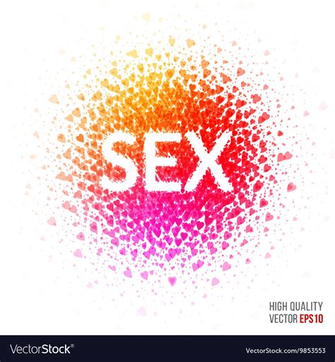 Sex Beautiful Design Element For Greeting Card Vector Image