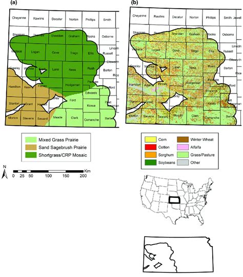 Map Of The Lesser Prairie Chicken Range In Kansas Showing The