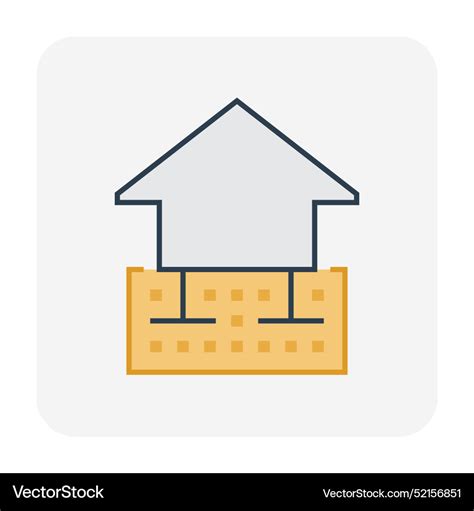 House Building And Foundation Geotechnical Vector Image