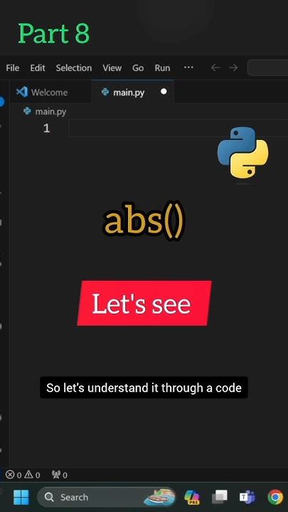 Part 8 Abs Function Coding Programming Shorttricks