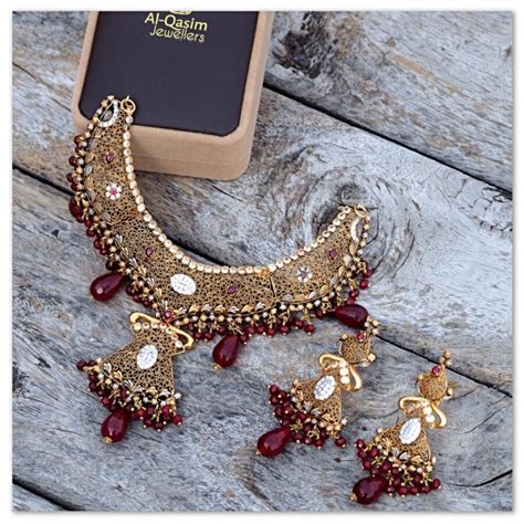 Gold Plated Silver Bridal Necklace Set Bridal Jewelry Online In Pakistan