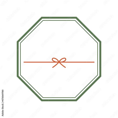 お歳暮贈り物水引きラベルのイラスト和風フレーム日本和柄のデザイン素材 Stock Vector Adobe Stock