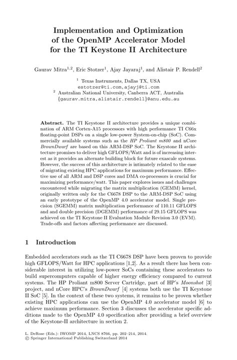 Pdf Implementation And Optimization Of The Openmp Accelerator Model