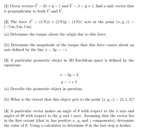 Solved Given Vectors U X Y Z And V X Y Z Find A Chegg