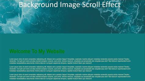 Background Image Scroll Effect Using Html Css And Js Background